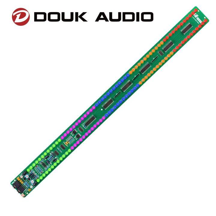 Douk Audio Dual 60 LED MIC/LINE Sound Level Meter Dot Matrix Display ...