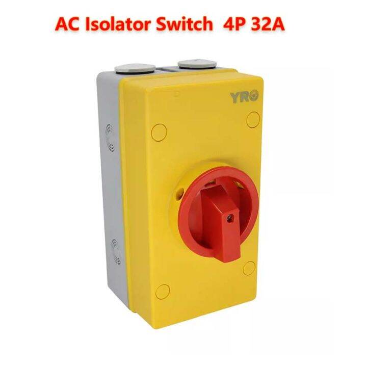 AC 4P 32A isolator switch switching isolator IP66 weatherproof wide range use solar isolating ...