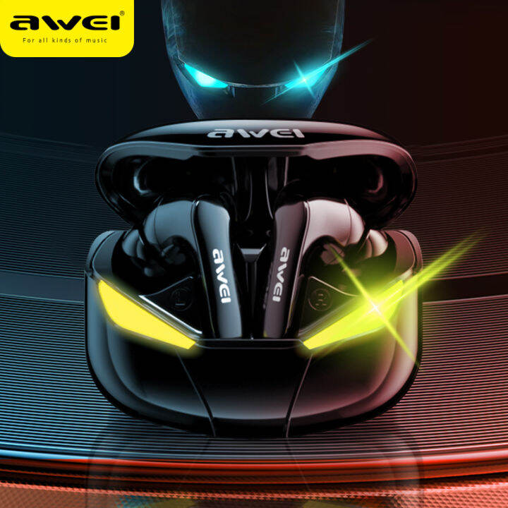 Awei T35 GameBuds Wireless EarBuds TWS RGB gaming 65ms Low Latency HiFi ...