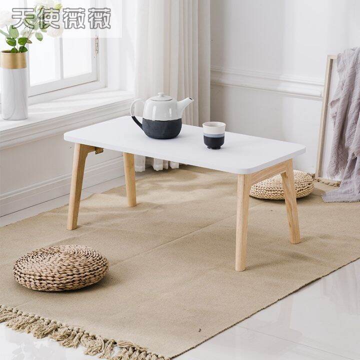 Tatami table folding Kang table folding household low table sitting on ...