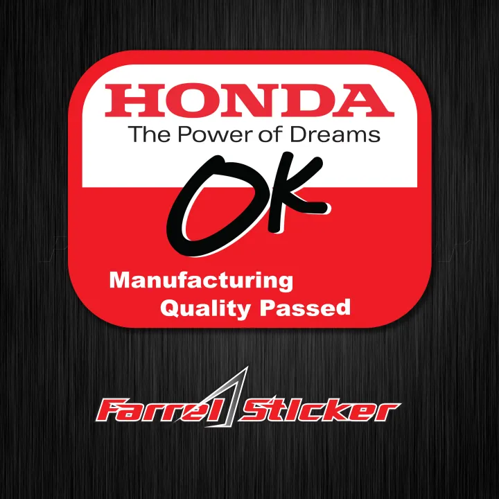 STIKER HONDA OK STICKER HONDA QUALITY PASSED | Lazada Indonesia