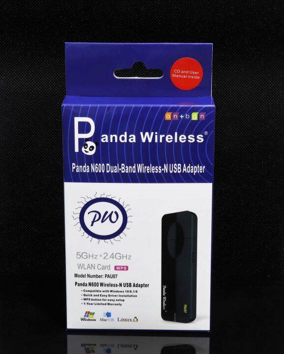 Panda PAU07 N600 Dual Band (2.4GHz & 5.0GHz) 300Mbps Wireless N USB ...