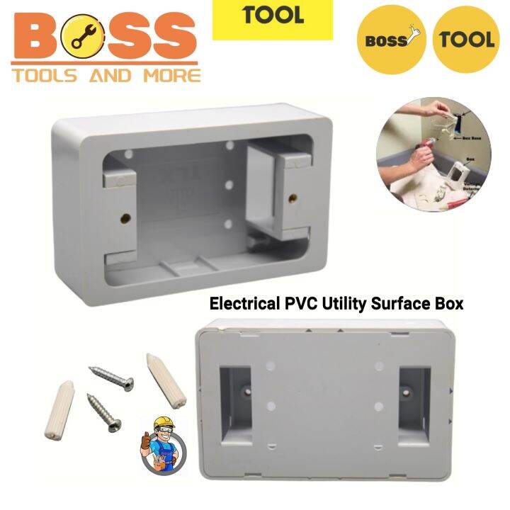 PVC Plastic Electrical White Surface Utility Box With Screw and Tox ...