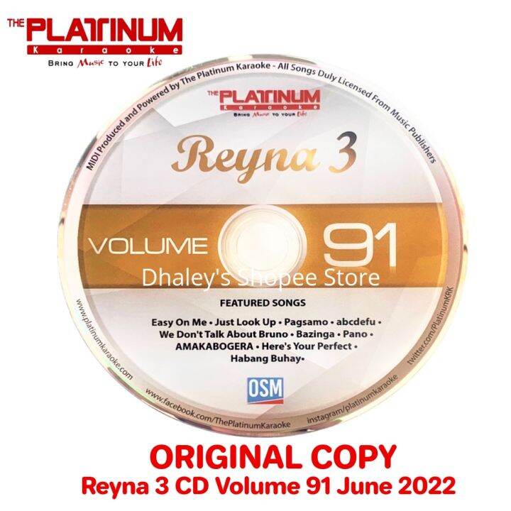 Platinum Reyna, Reyna 2, Reyna 3C, Reyna SE CD Update Volume 91 May 2022 | Lazada PH