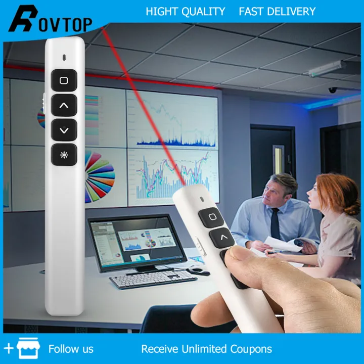 Rovtop Wireless Laser Electronic Page Turning Pen Page Changing Pen For ...
