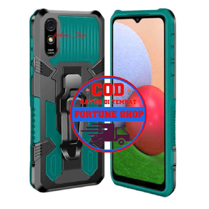 CASE HP COCOK UNTUK HP XIAOMI REDMI 9A CASING STANDING BACK KLIP HARD ...