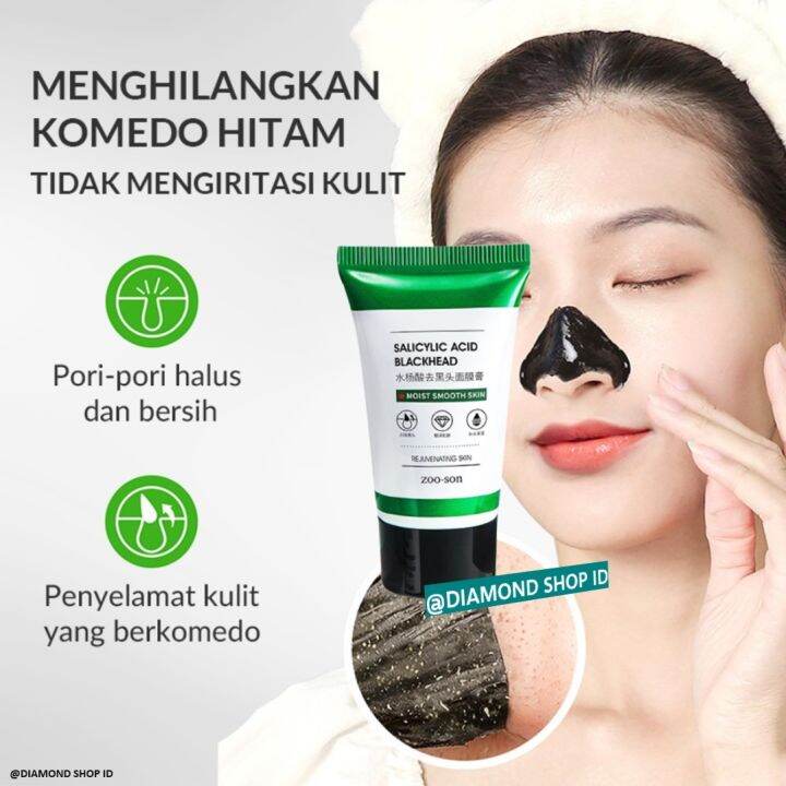 Termurah !!! Salicylic Acid Blackhead Mask Masker Komedo Arang Hitam ...