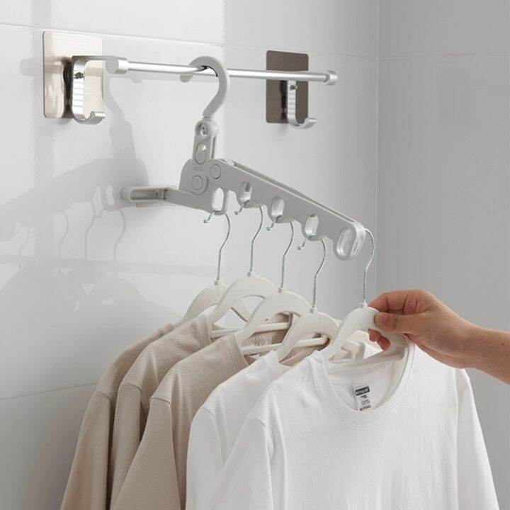 BUTTERFLY.PHC Multi-function Five Folding Hanger Clothes Drying Rack ...