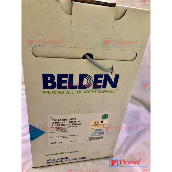 【COD】 Belden 7814A Cat6 Cat 6 Cable UTP Unshielded Data LAN 305 meters ...