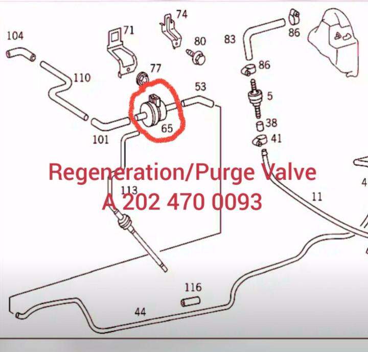 Genuine Mercedes Benz C-Class W202 Regeneration / Purge Valve | Lazada