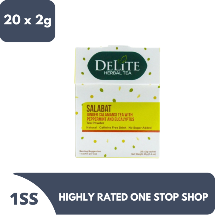 Delite Herbal Tea Salabat Tea Powder 20 x 2g | Lazada PH