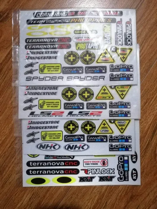 3M Sticker Reflectorized Decals for Helmet Lens for Ls2,Kyt,Nhk,Spyder ...