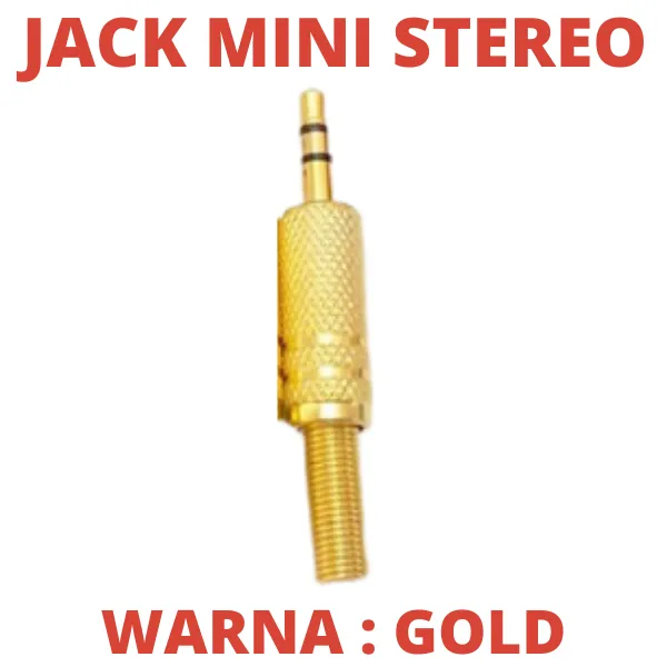 JACK MINI STEREO GOLD 1 BIJI satuan EMAS 3,5MM 3,5 MM 3.5 JEK JAK AUDIO ...