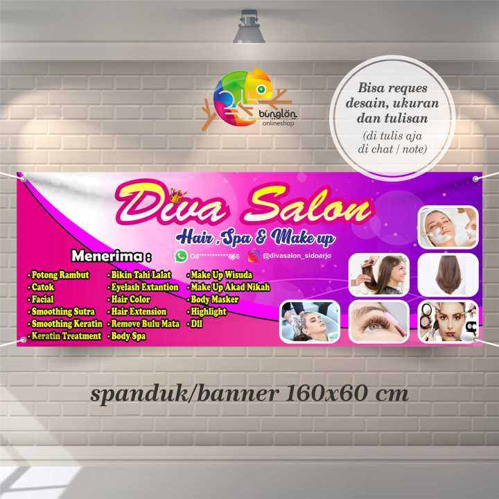 MMT 160x60 Cm Spanduk Banner Salon, Eyelash, Nail Art | Lazada Indonesia