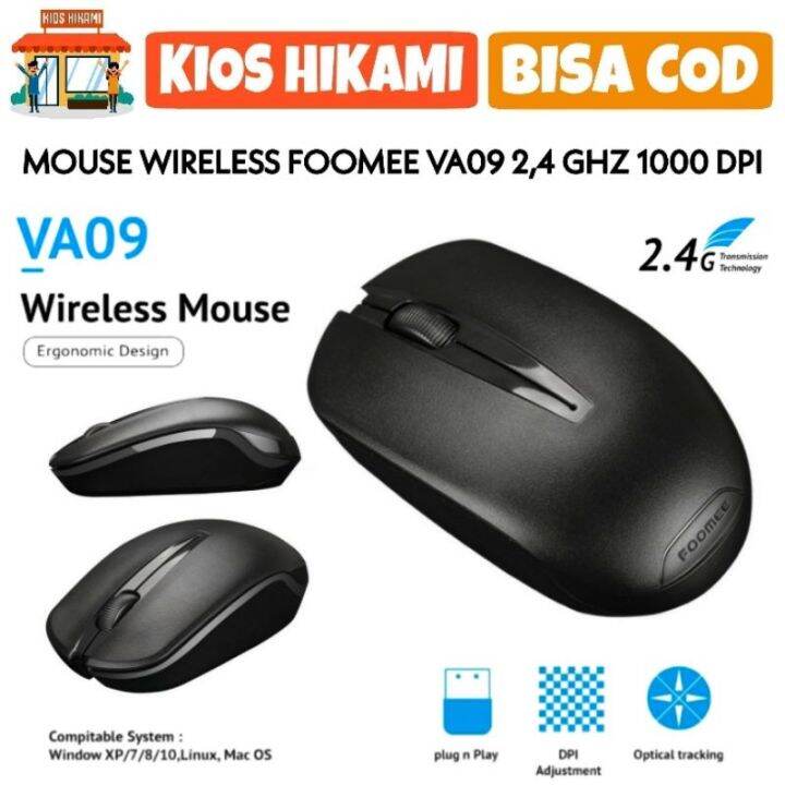 Mouse Wireless FOOMEE VA09 Optical Mouse Bluetooth Gaming Game 1000 DPI ...
