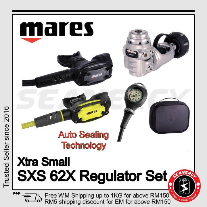 Mares SXS 62X Scuba Regulator Set Balanced First Stage YOKE Second ...