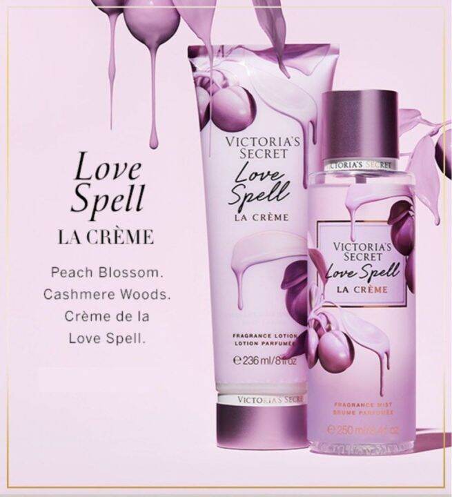 Victoria's Secret_Love Spell La Creme Combo Set Lotion & Body Mist 250ml | Lazada