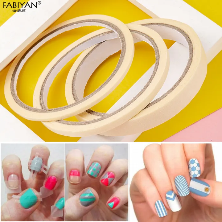 3 Rolls Nail Art Stripe Design Sticky Tape Sticker Nail Art Decoration ...