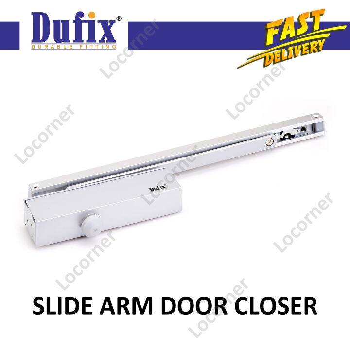 DUFIX Slide Arm Door Closer With Hold Open DXDC383 (EN3)/ DXDC384 (EN4 ...