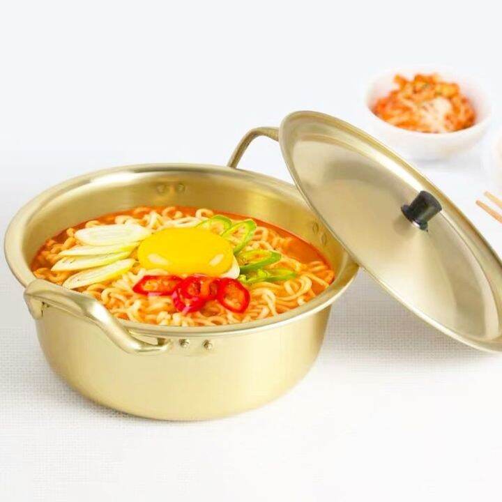 ClickNShipMnl Korean Gold Ramen Noodle Pot/ Nembi 18cm(gold) Korean ...