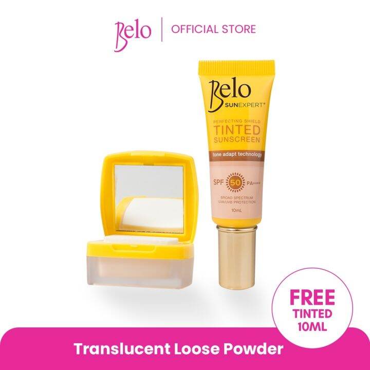 Belo SunExpert Translucent Loose Powder 10g FREE Tinted Sunscreen 10mL ...
