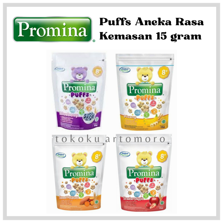 Promina Puffs Kemasan 15 gr - Varian Rasa Lengkap - Snack Bayi - Puff ...
