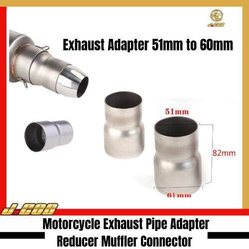 Motorcycle Exhaust Pipe Adapter Reducer Muffler Connector Stainless ...