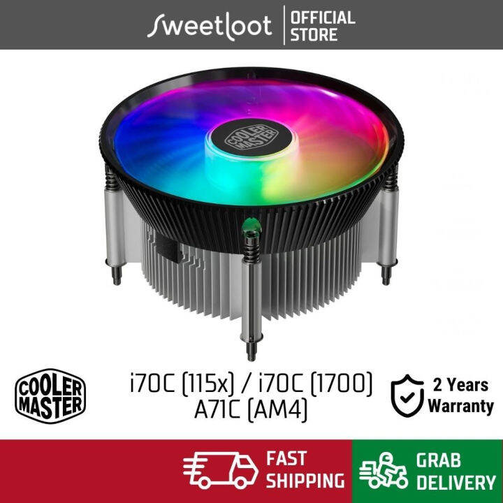 Cooler Master i70C / A71C Standard CPU Air Cooler with ARGB / Blue LED ...