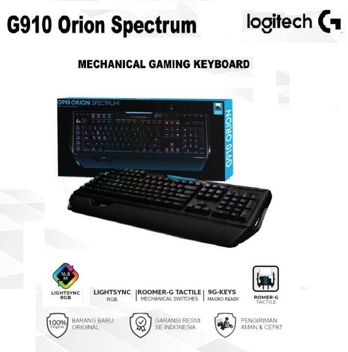 Logitech G910 Orion Spectrum Wired Keyboard Gaming Rgb Mechanical ...