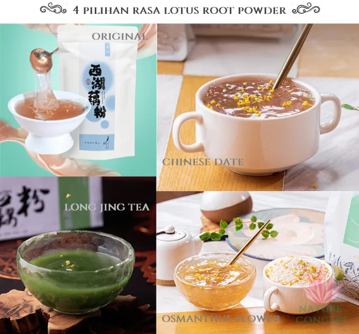 Lotus Root Powder Bubuk akar teratai Sarapan Diet Sehat SACHET | Lazada ...