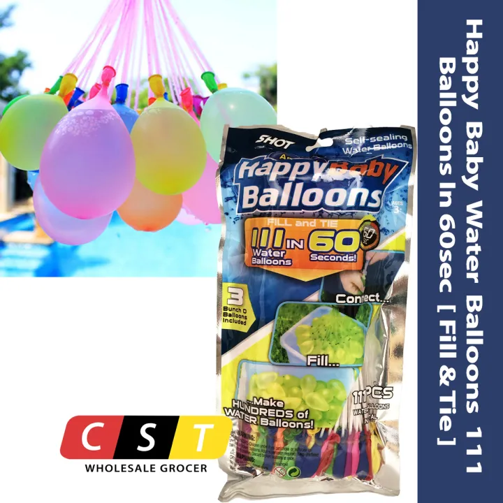 Happy Baby Water Balloons 111 Balloons In 60sec [Fill & Tie] | Lazada