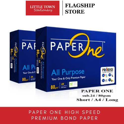 Paper One High Speed Premium Bond Paper Subtance 24 / 80gsm / 500sheets ...