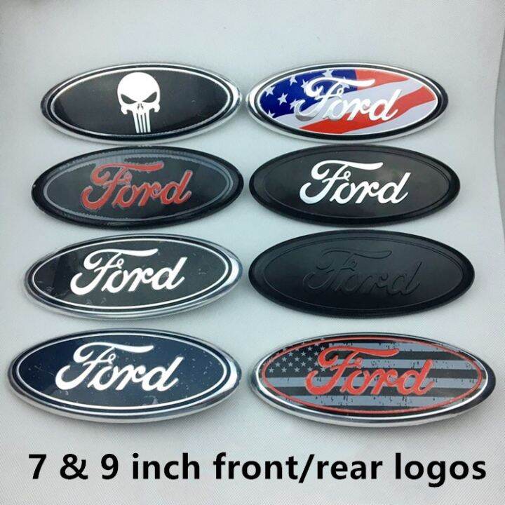 YCHIC 2PCS & 7/9 Inch Hood/Trunk Bonnet Boot Logos Front/Rear Badge ...