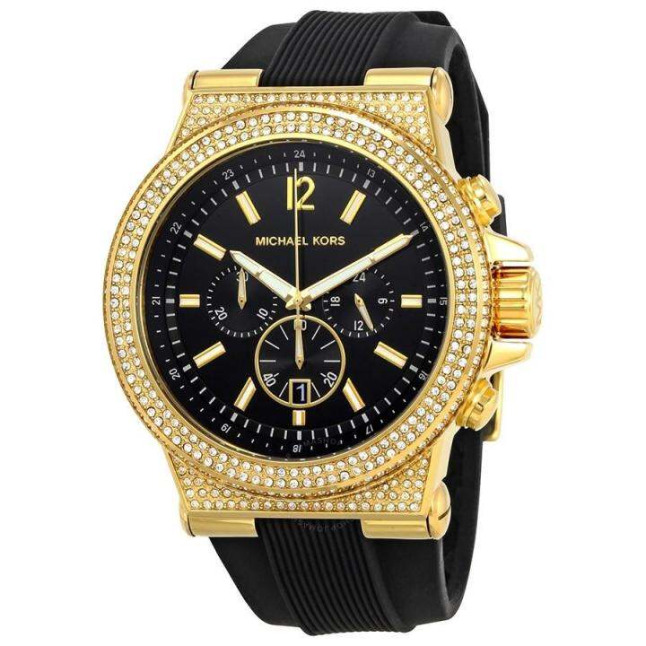 นาฬิกาข้อมือผู้หญิง MICHAEL KORS Dylan Black Dial Ladies Chronograph ...