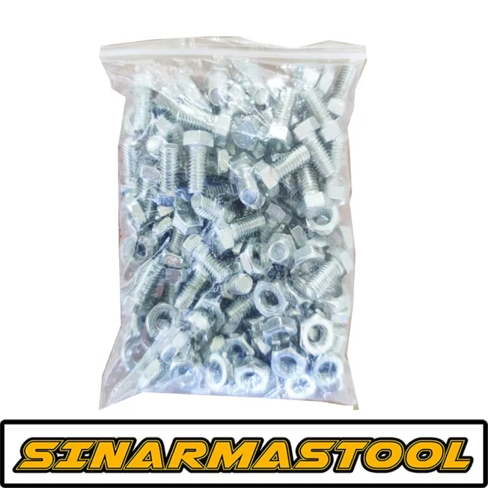 Mur + Baut Besi Rak Siku Lubang M 8 × 1.5 Cm RUSH 60 Pcs | Lazada Indonesia