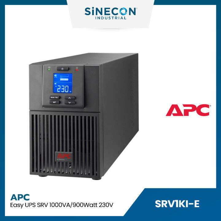 APC(เอพีซี) เครื่องสำรองไฟฟ้า รุ่น SRV1KI-E | Easy UPS On-Line, 1000VA/900W, Tower, 230V ...