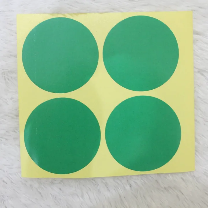 STICKER LINGKARAN BULAT WARNA HIJAU UNTUK TEMPELAN STICKER BULAT ...