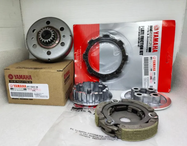 PAKETAN KOPLING KOMPLIT LONCENG 18T MANGKOK OTOMATIS GANDA + KAMPAS OTOMATIS GANDA + PLAT KAMPAS ...