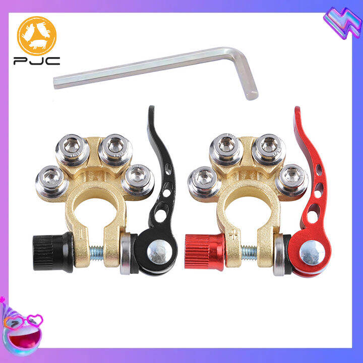 1 Pair Car Battery Brass Terminal Porous Quick Release/Adjust ...