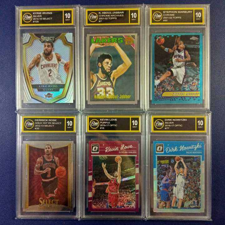 NBA Kyrie ,Kareem,Marbury,Rose, Love and Dirk Raw Card Review in Slab ...