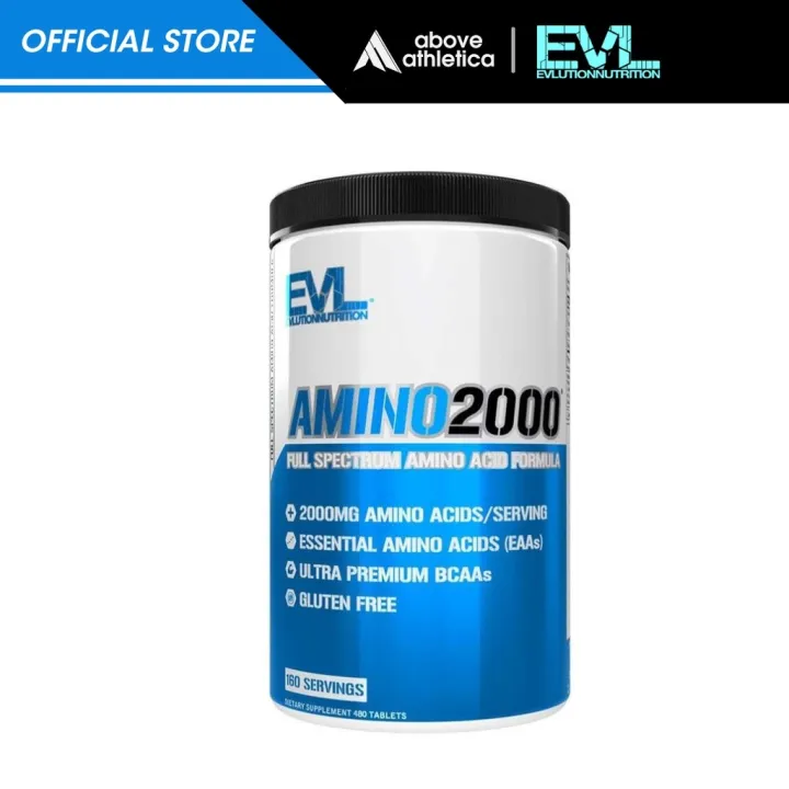 Evl Amino 2000 480 Tablets - 160 Servings Evlution Nutrition Amino Acid ...