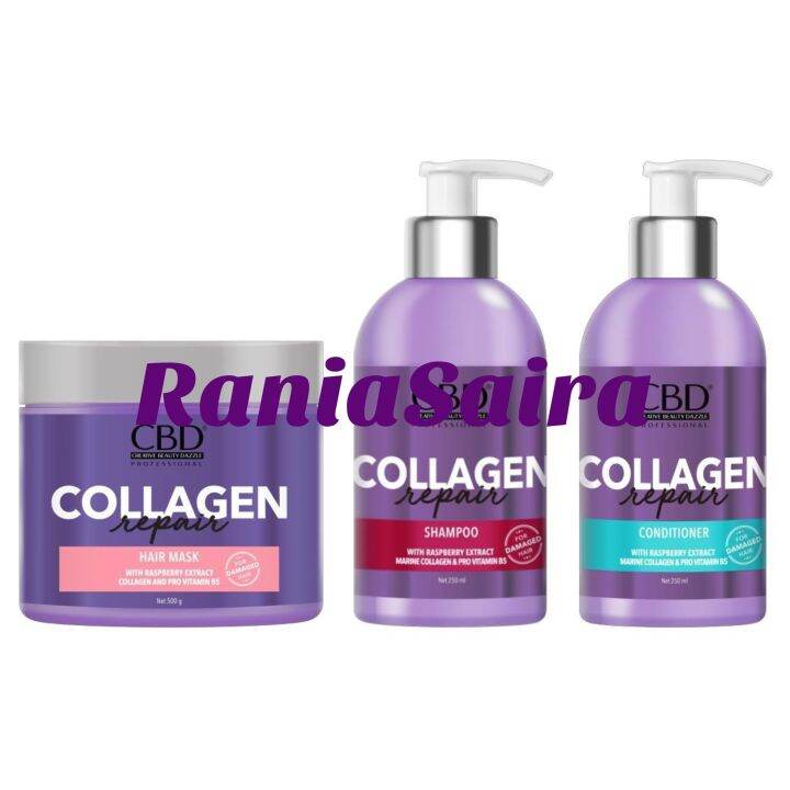 CBD Collagen Booster PAKET Hair Mask 500gr & Shampoo 250ml ...