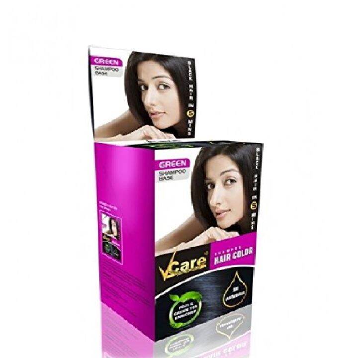 Vcare Hair Color, Black, 25 ml Shampoo X 10 sachets | Lazada