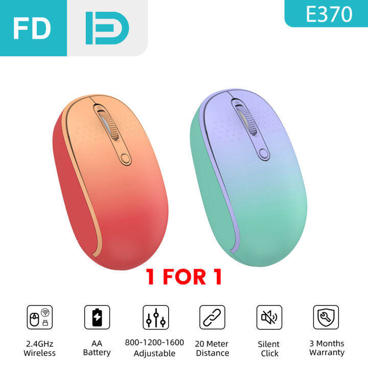 [1 FOR 1] FD E370 Wireless Mouse with Adjustable DPI 800/1200/1600,2 ...