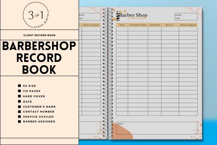 Barbershop Record Book | Lazada PH