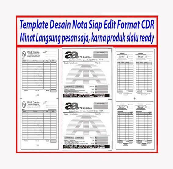 Koleksi Template Desain Nota Siap Edit Format CorelDraw | Lazada Indonesia