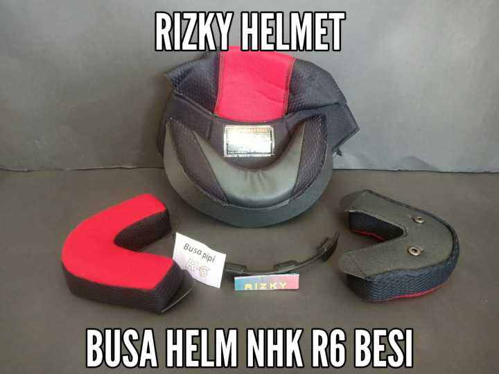 Busa helm NHK r6 besi, busa helm NHK R 6 kancing besi | Lazada Indonesia