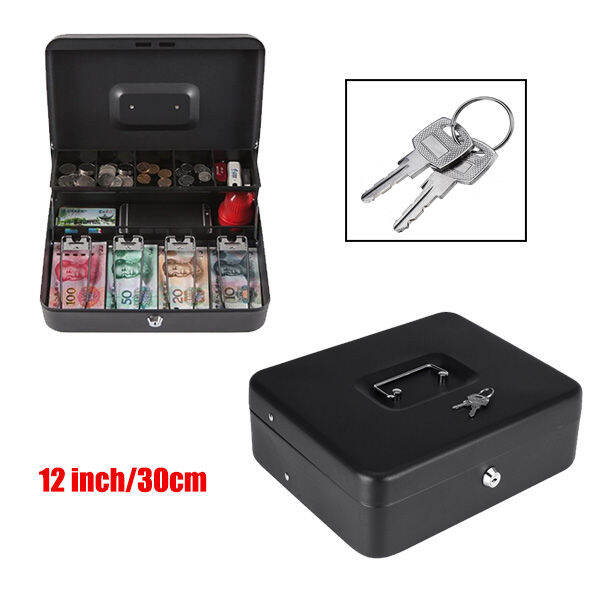 CASH BOX001 - 12inch/30cm Good Quality Rust Proof Metal Lockable Money ...