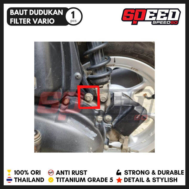 Baut Dudukan Filter Honda Vario 125 150 160 Baut Titanium Probolt Grade 5 Thailand King Nut ...