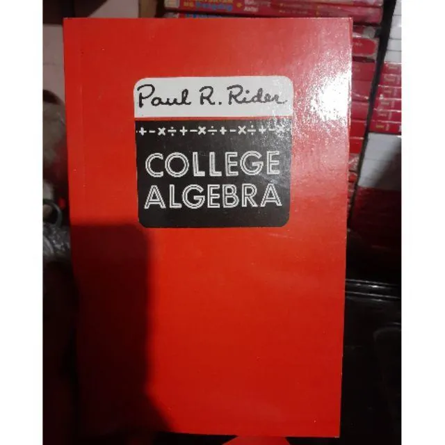 【Hot sale】 College Algebra by Paul Rider | Lazada PH